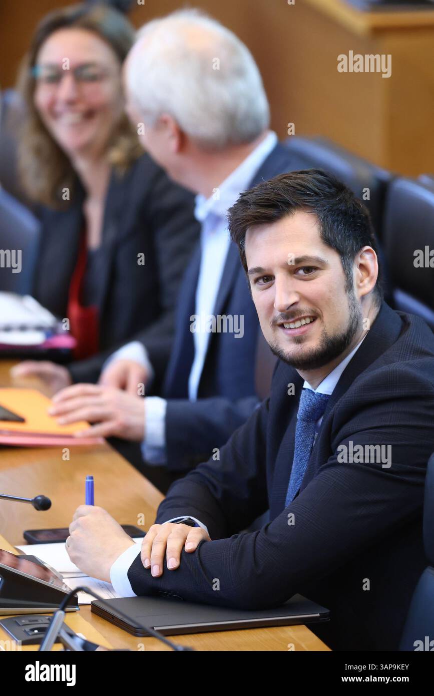 Namur, Belgium. 16th Apr, 2025. Walloon Minister President Adrien ...