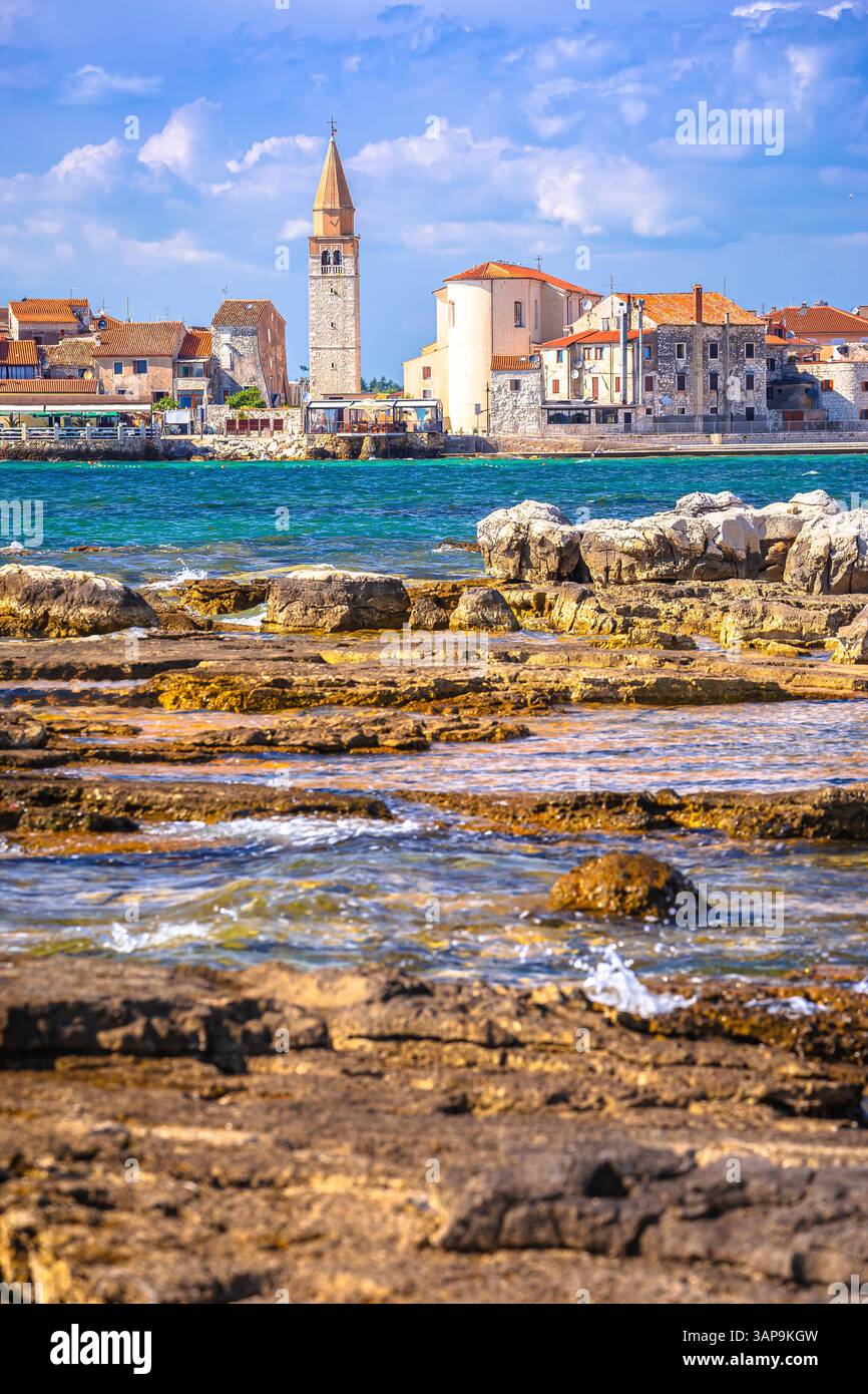 Town of Umag waterfront and coast view, tourist destination in Istria ...