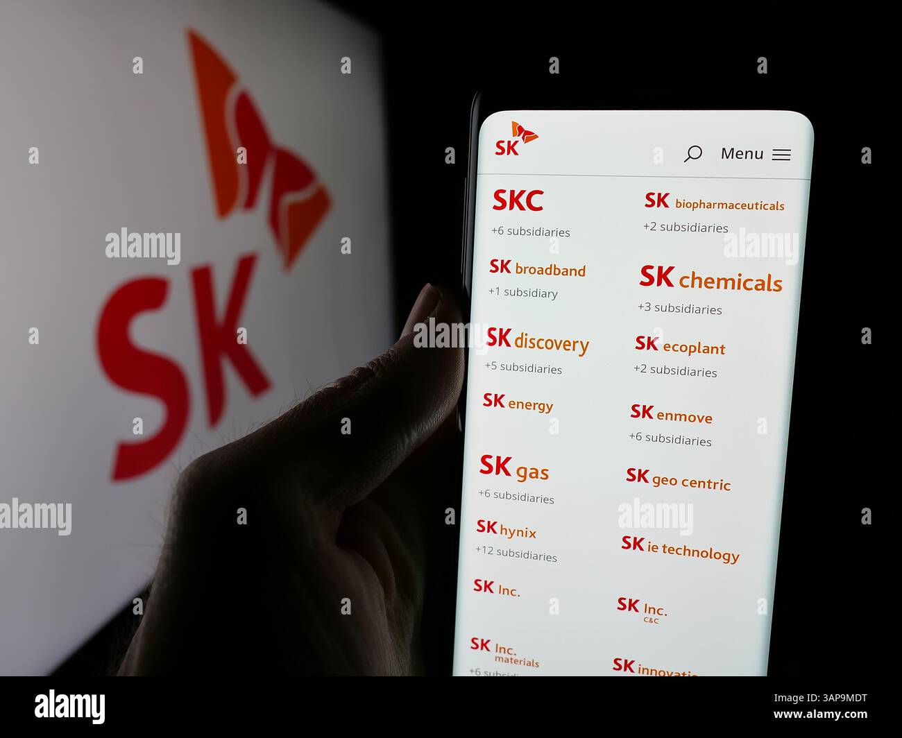 Germany. 05th Mar, 2025. In this photo illustration, a person is holding a cellphone with the ...