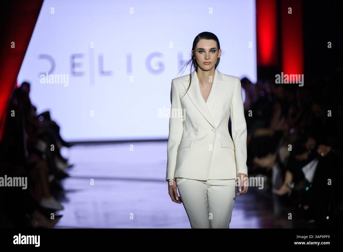 Zagreb, Croatia. 15th Apr, 2025. Models from the DELIGHT the walk ...
