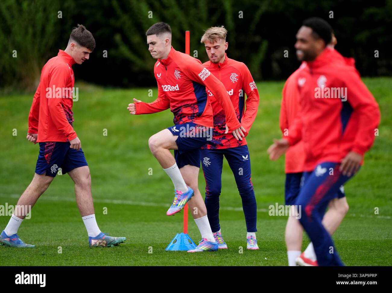 Rangers' Bailey Rice during a training session at the Rangers Training ...