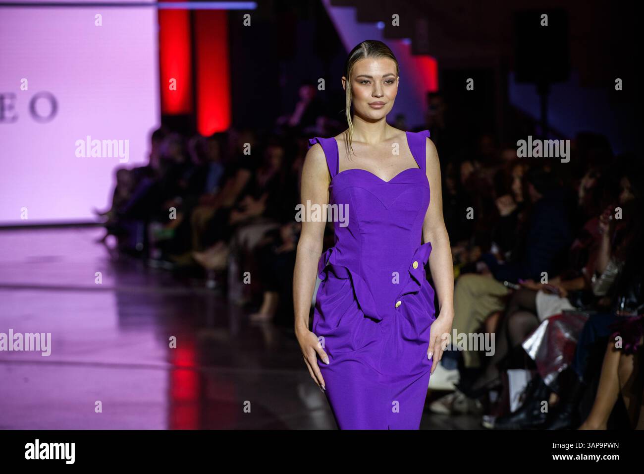 Zagreb, Croatia. 15th Apr, 2025. Models from the Arielo walk the runway ...