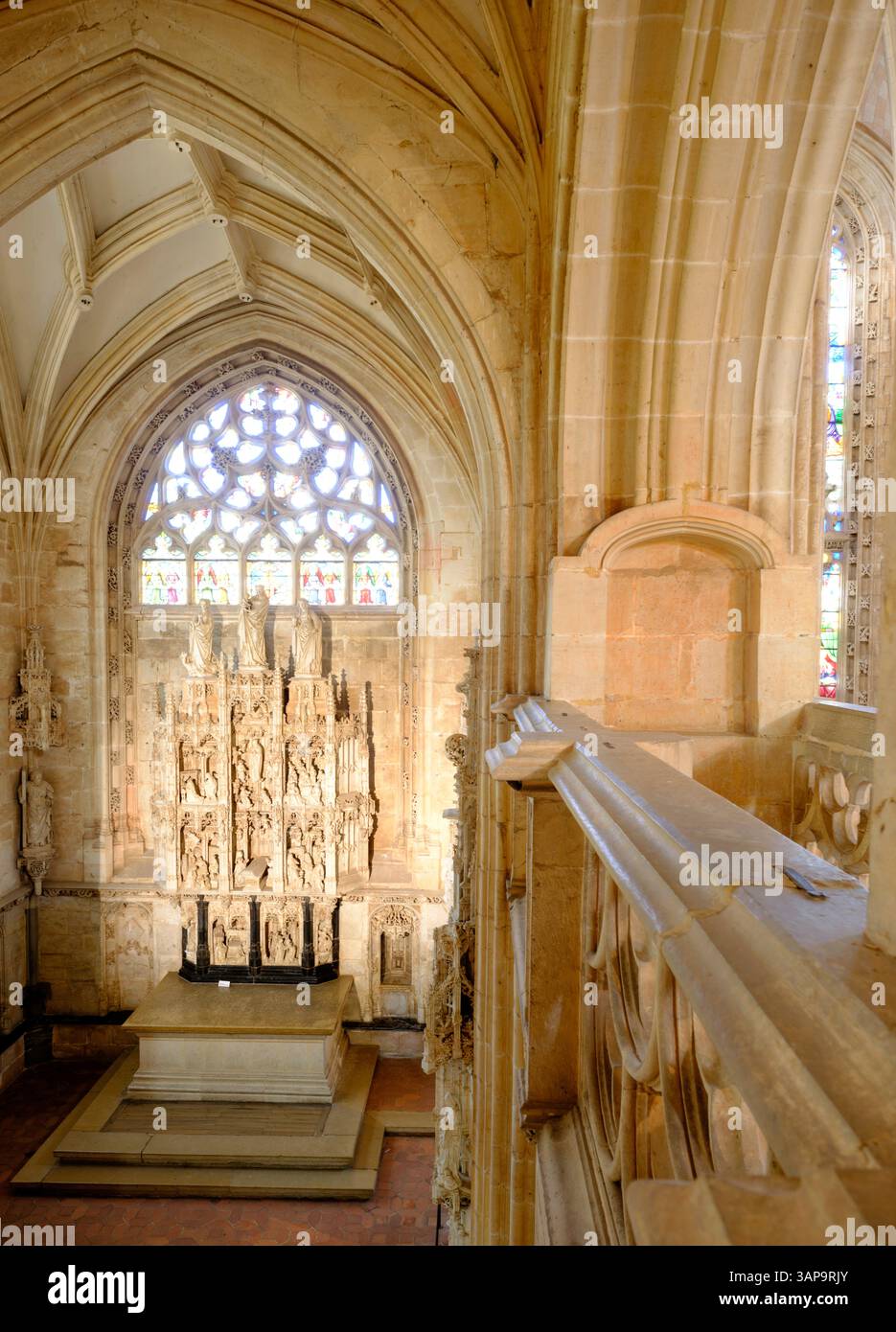 Bourg-en-Bresse (central-eastern France): detail inside the Church of ...