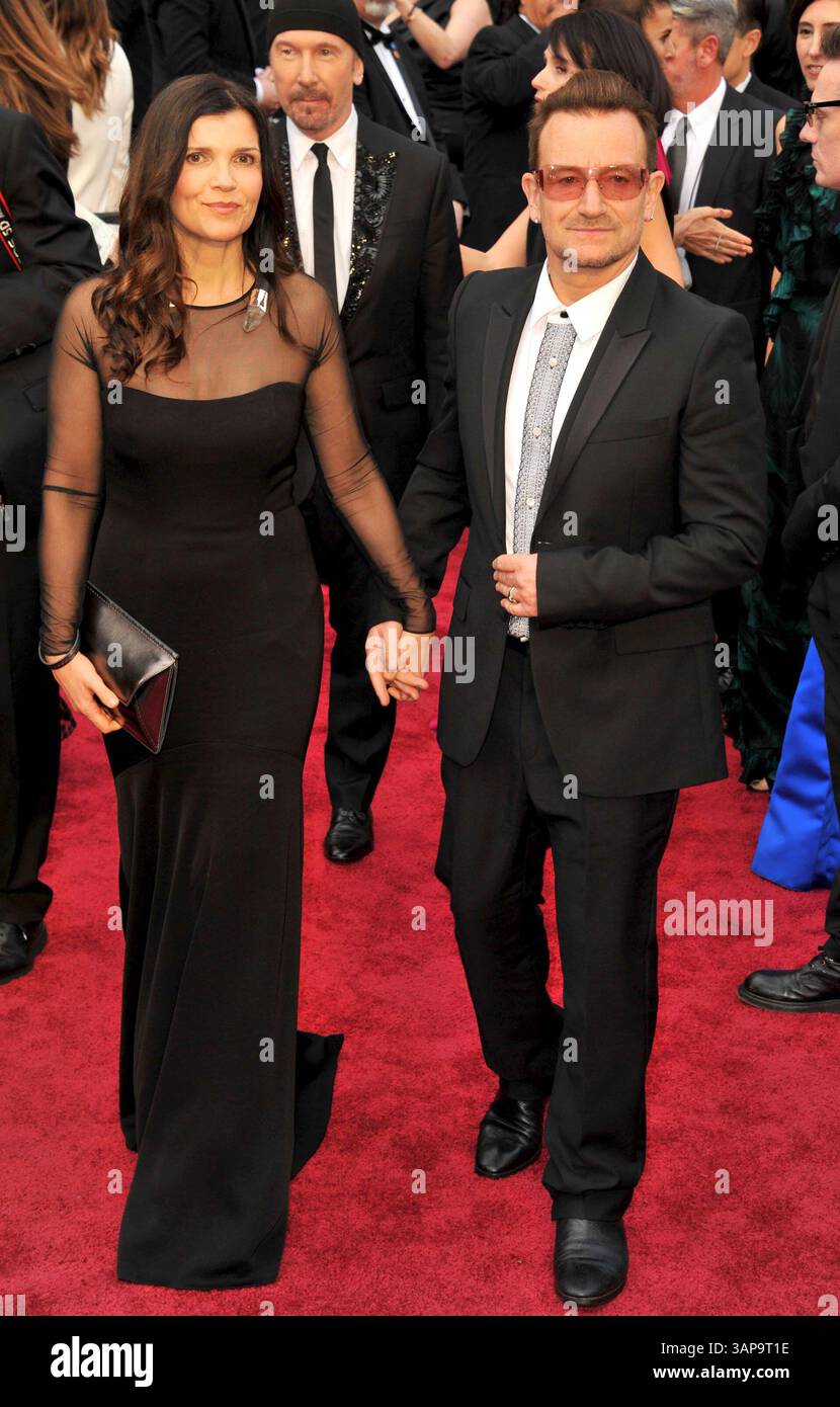 Bono and Ali Hewson at the 86th Annual Academy Awards aka Oscars at the ...