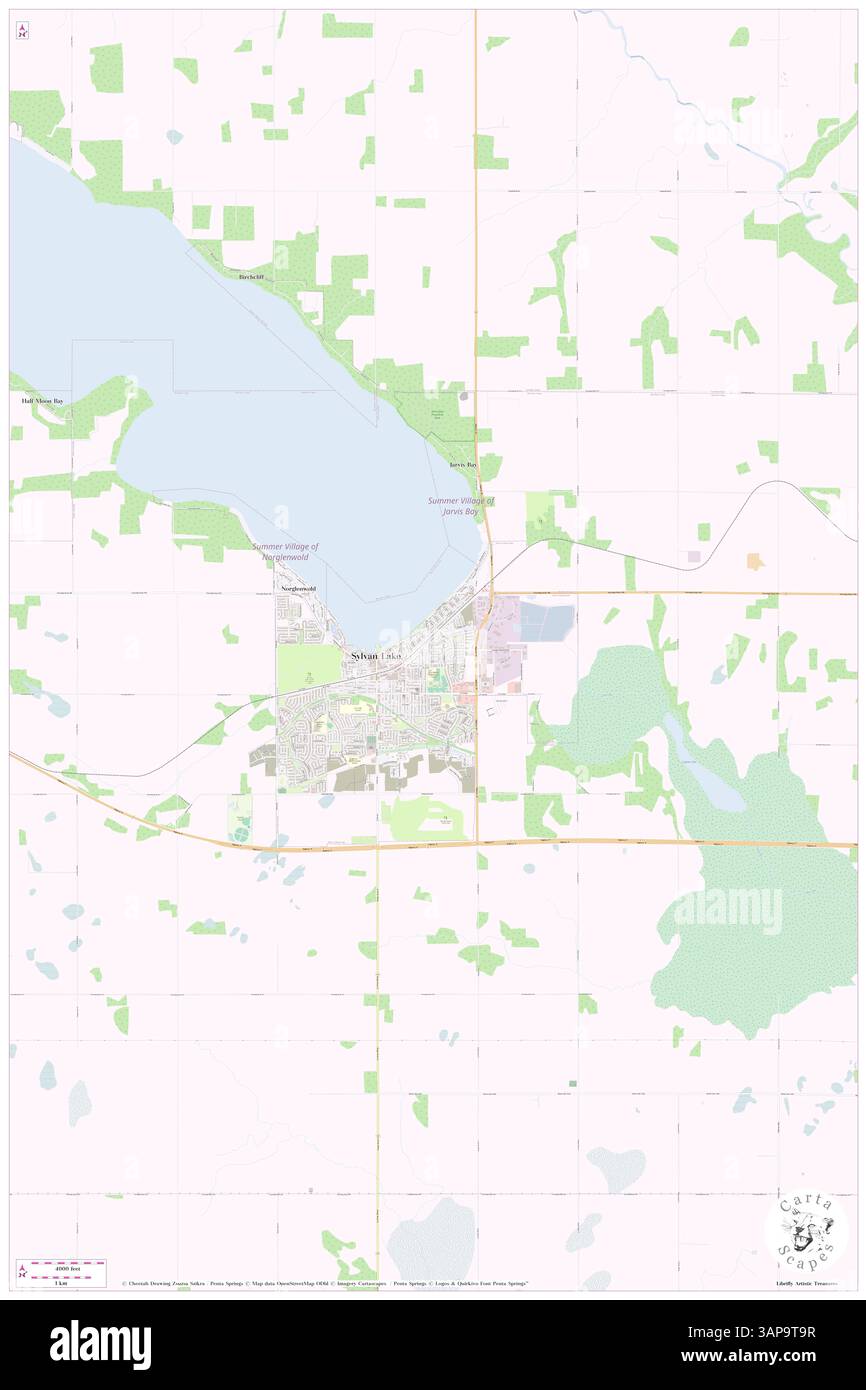 Map of sylvan lake alberta hi-res stock photography and images - Alamy