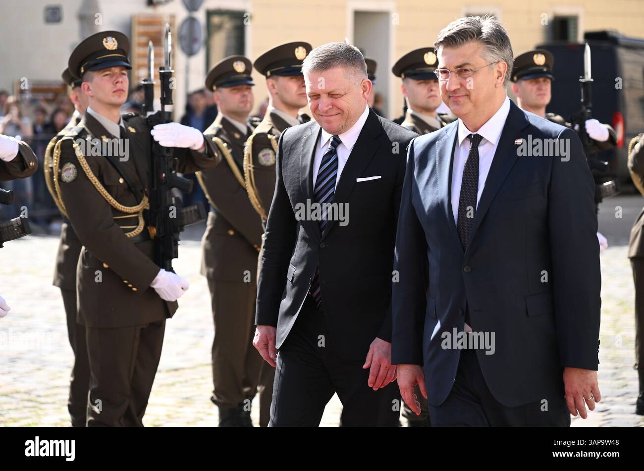 Zagreb, Croatia. 16th Apr, 2025. Croatia Prime Minister Andrej ...