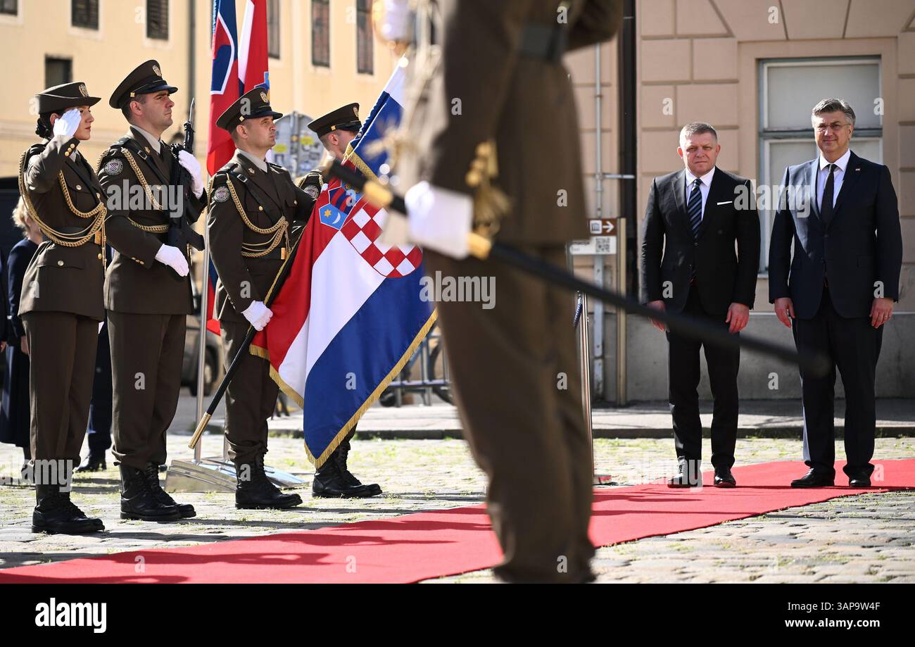 Zagreb, Croatia. 16th Apr, 2025. Croatia Prime Minister Andrej ...