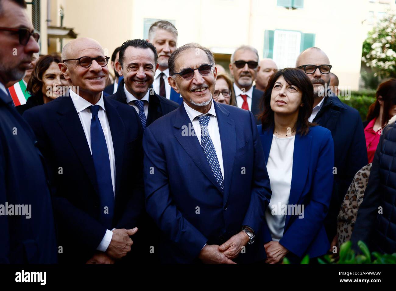 Il Vicepresidente della Camera Fabio Rampelli, il Presidente del Senato Ignazio La Russa, la ...
