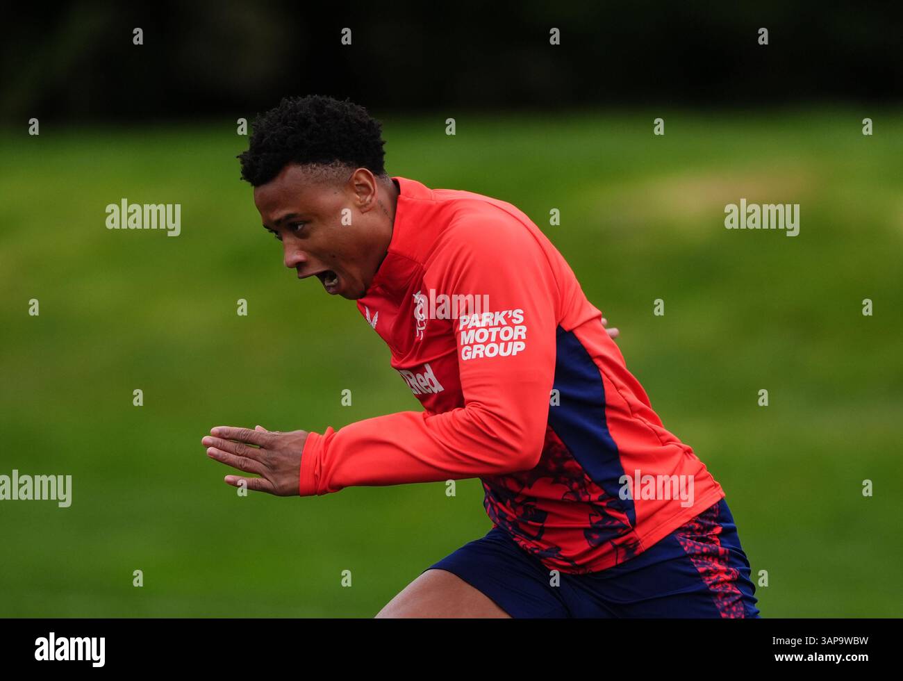 Rangers' Oscar Cortes during a training session at the Rangers Training ...