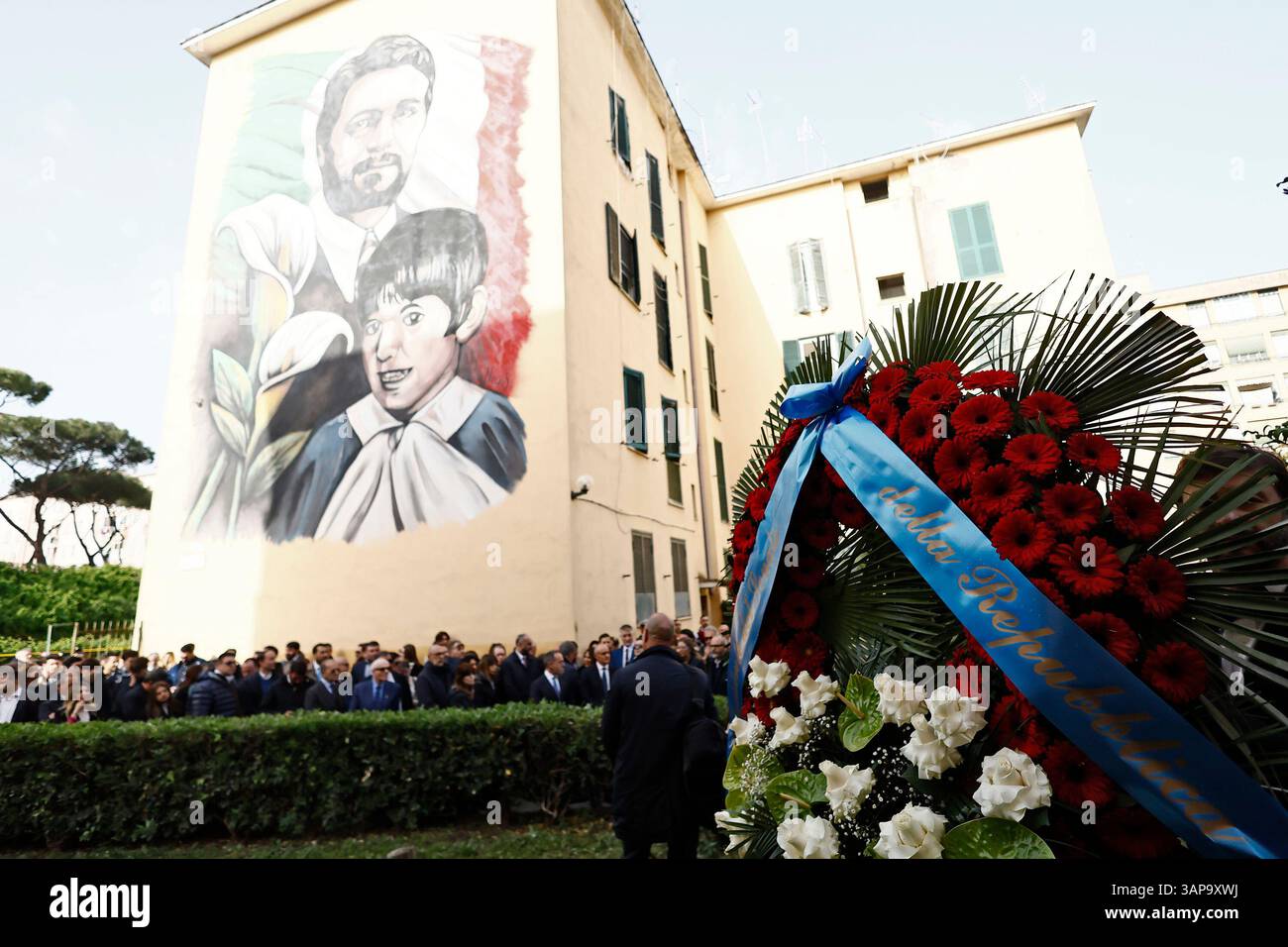 Roma, Italia. 16th Apr, 2025. Commemorazione del rogo di Prima Valle ...