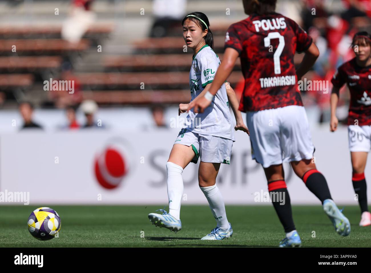 Urawa Komaba Stadium, Saitama, Japan. 16th Apr, 2025. Miharu Shinjo ...