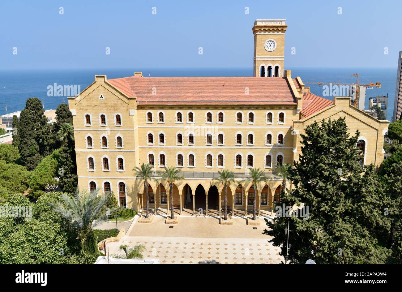 Facade of the American University of Beirut (AUB), Ras Beirut, Lebanon Stock Photo - Alamy