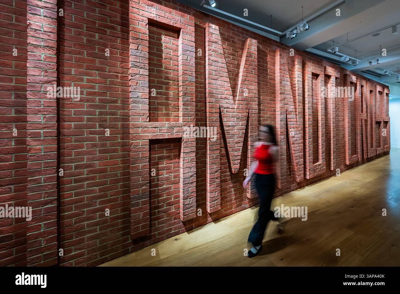 London, UK. 16th Apr, 2025. ‘NOT CROSS', 2025, a large-scale wall-based ...