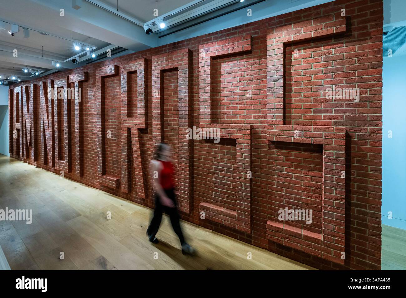 London, UK. 16th Apr, 2025. ‘NOT CROSS', 2025, a large-scale wall-based ...