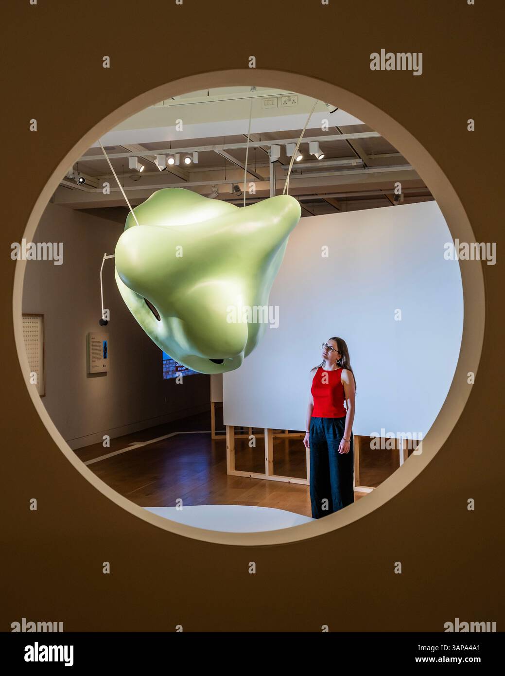 London, UK. 16th Apr, 2025. Look Up My Nose, 2025, a large hanging ...