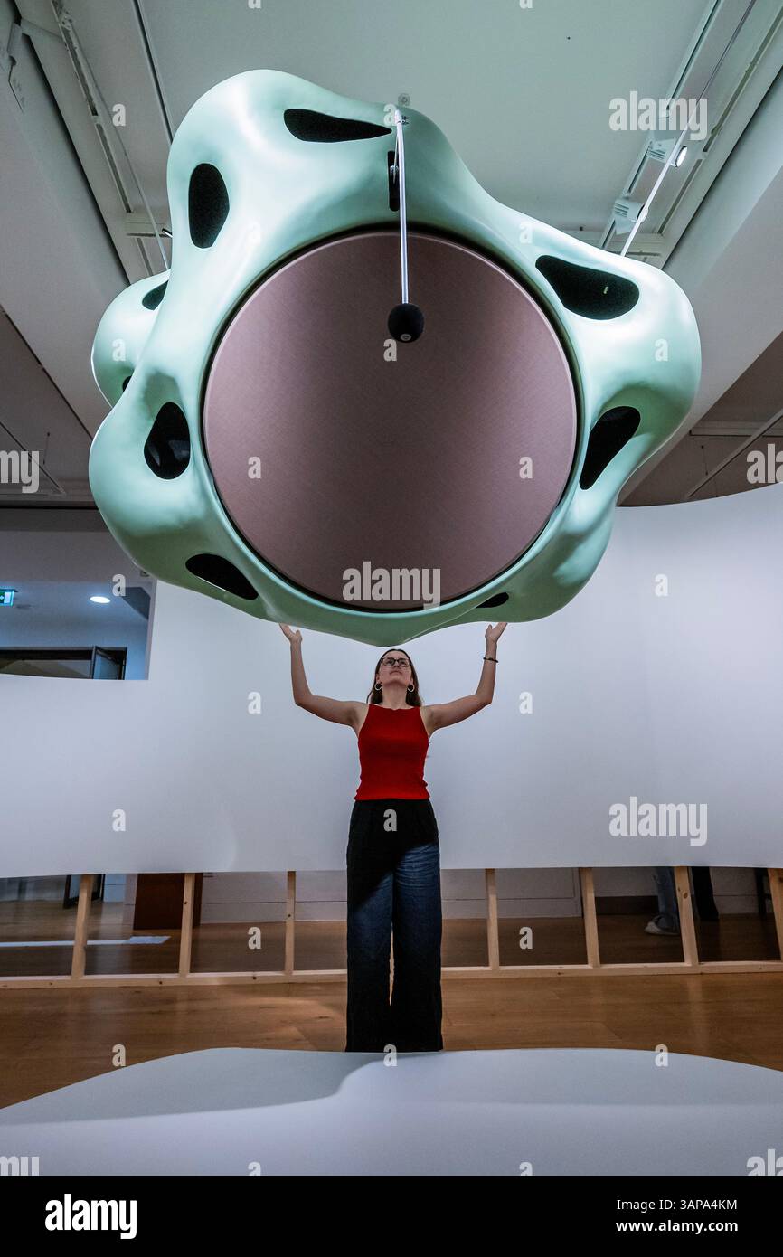 London, UK. 16th Apr, 2025. Look Up My Nose, 2025, a large hanging ...