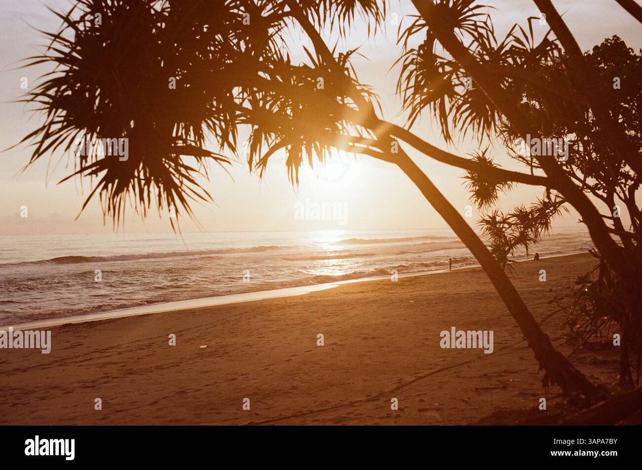 Scenic Sunset on Indonesian Beach Stock Photo - Alamy