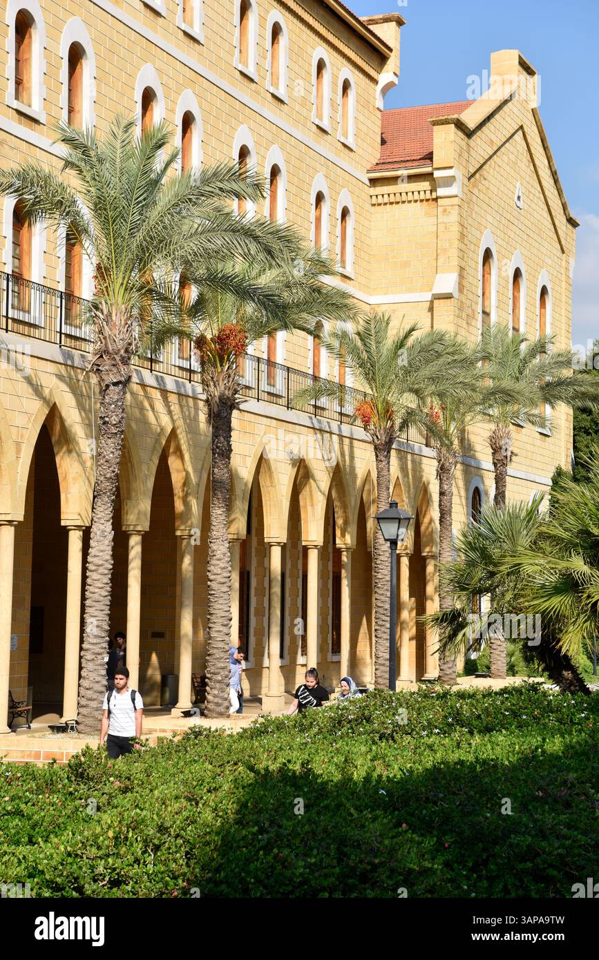 Inside the campus of the American University of Beirut (AUB), Ras ...
