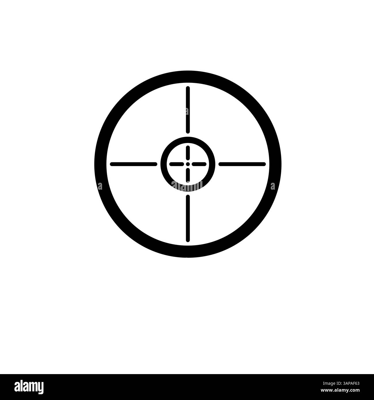 Sniper Cross Target, Aim Hunting Crosshair Solid Flat Vector Icon ...