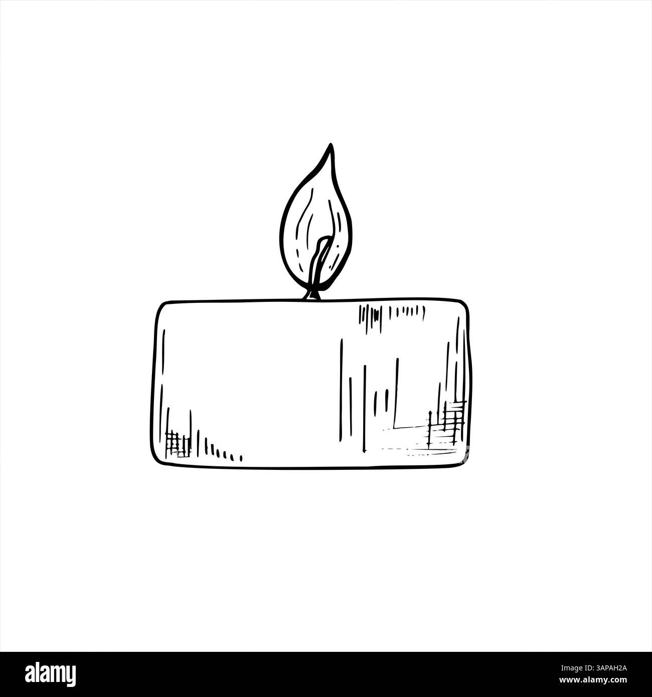 Burning candle line paraffin Stock Vector Images - Alamy