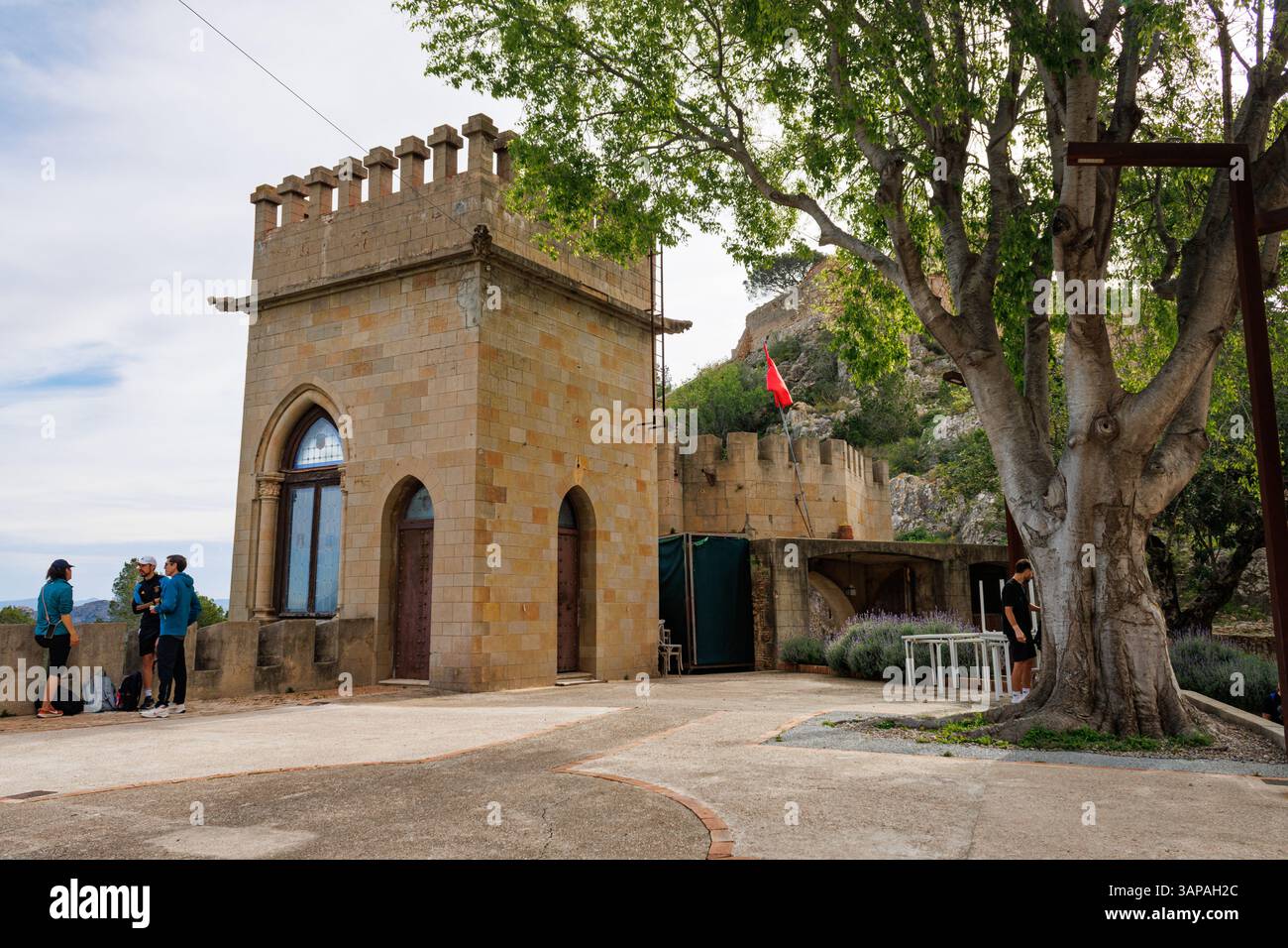 Xátiva, Spain, 04-15-2025: Tower of the Xátiva castle fortress Stock ...