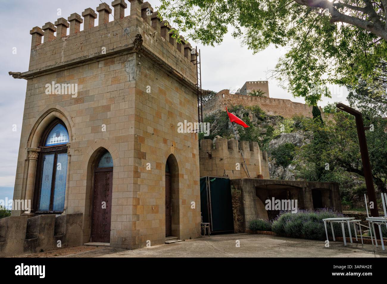 Xátiva, Spain, 04-15-2025: Tower of the Xátiva castle fortress Stock ...