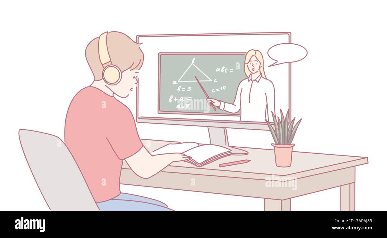 A dedicated student learns and engages through online classes ...