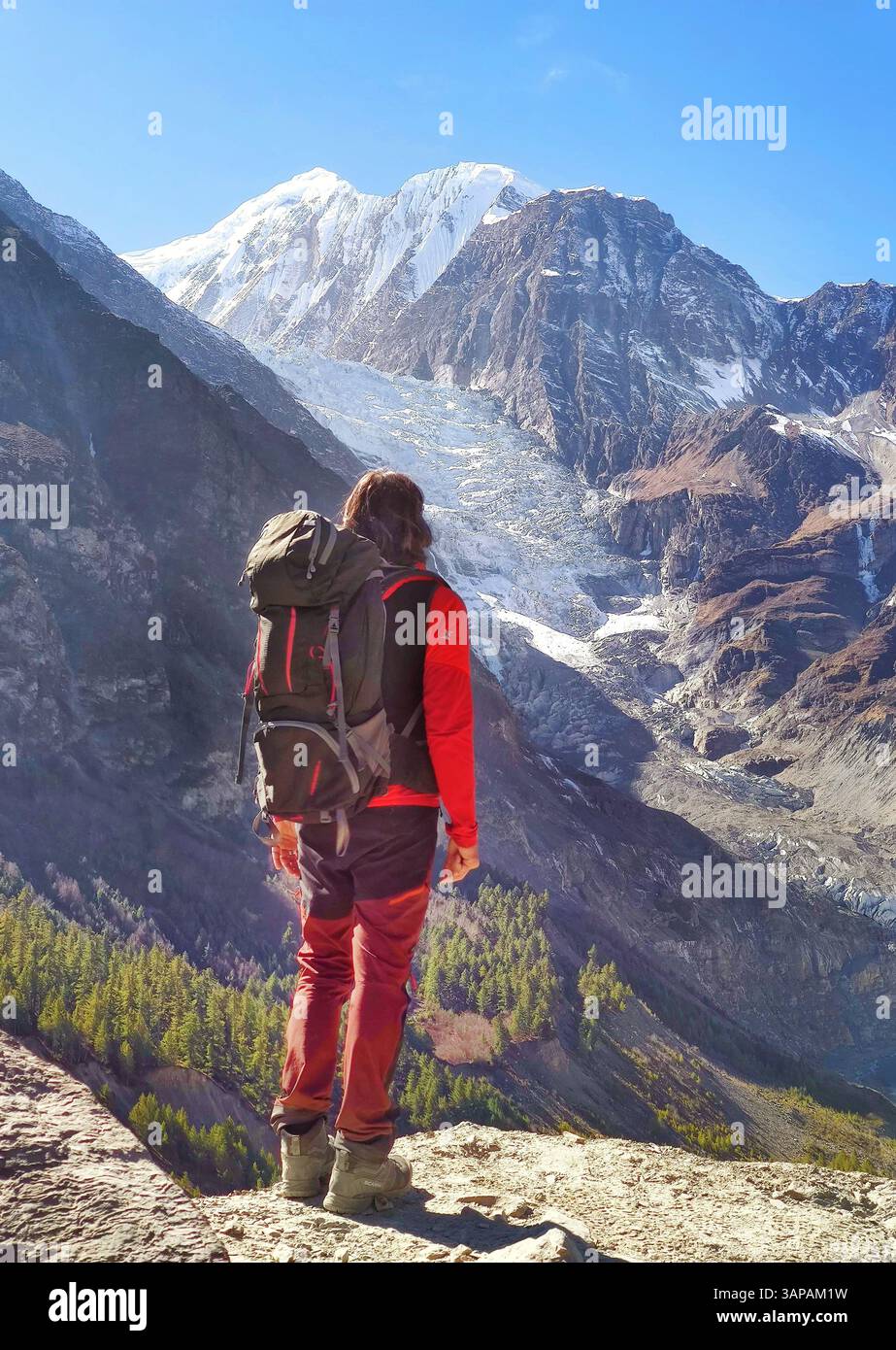 Himalayan mountain in besisahar nepal hi-res stock photography and ...