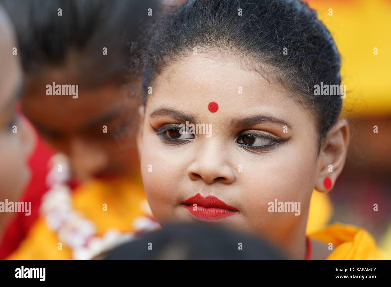 Hundreds join the vibrant Mangal Shobhajatra at dawn to mark the ...