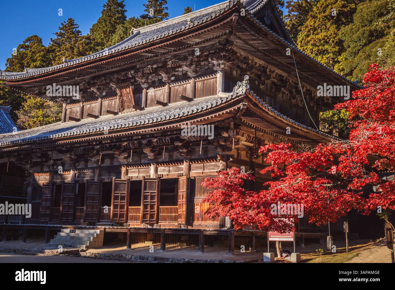Famous Mt Shosha temple - Engyo-ji temple, Himeji, japan Stock Photo ...