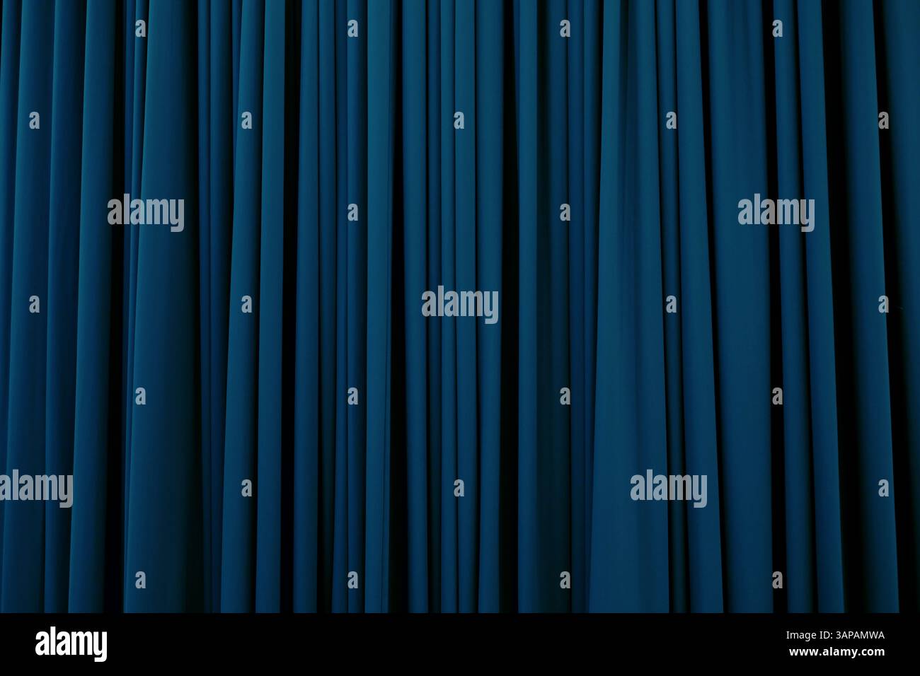 Light blue curtain with many folds background texture Stock Photo - Alamy