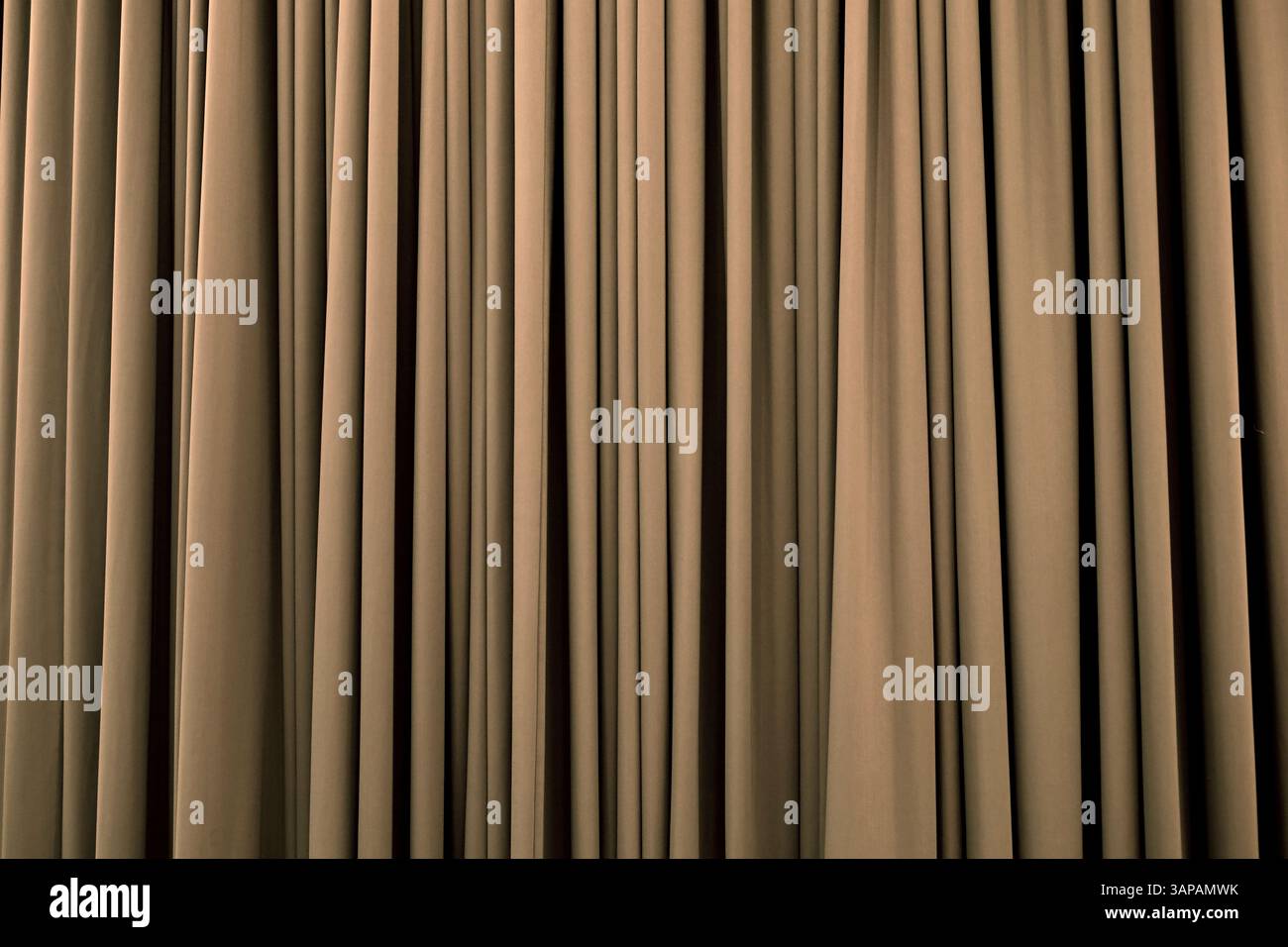 Beige curtain with many folds background texture Stock Photo - Alamy