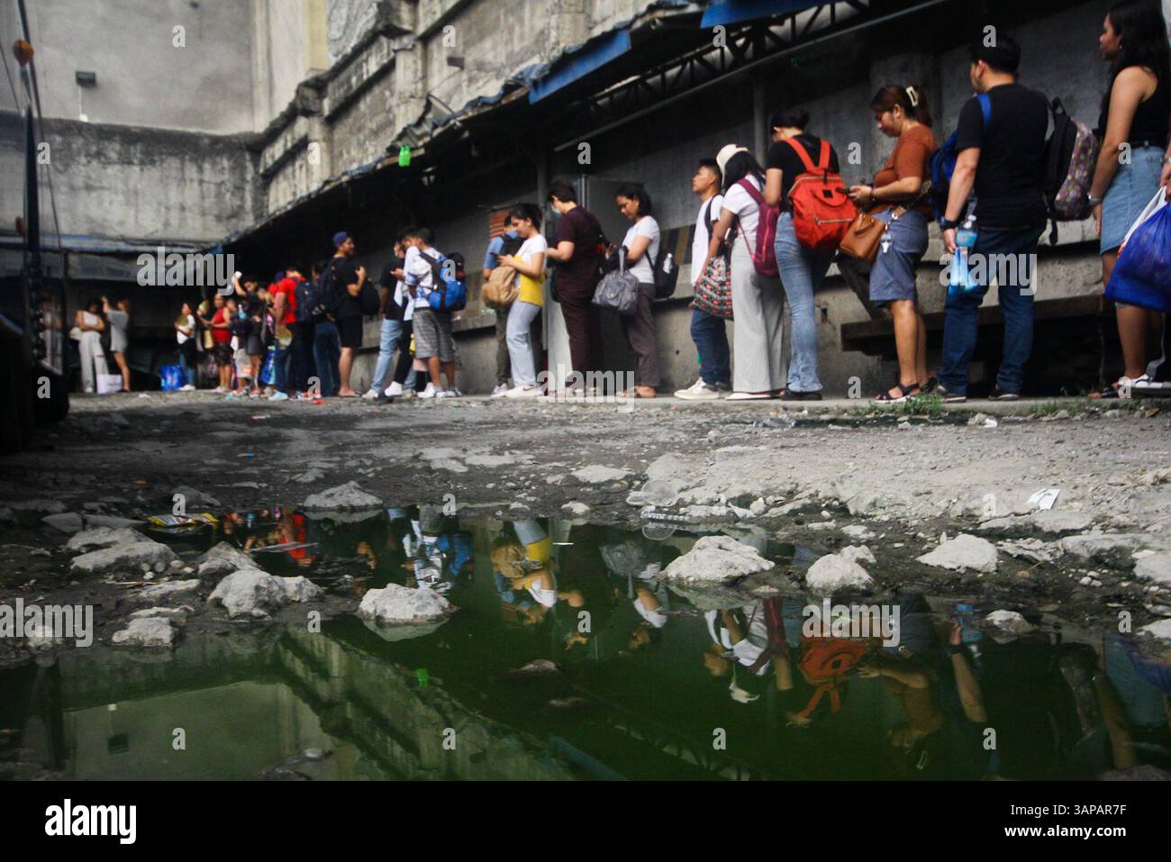 April 16, 2025, Manila, Ncr, Philippines: Commuters waits at a ...