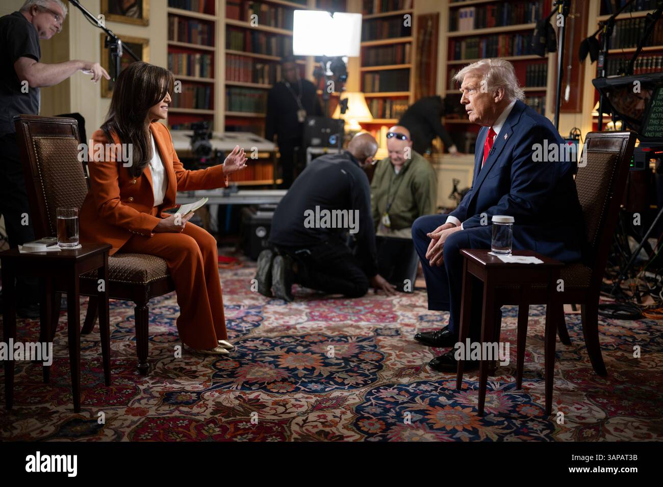 WASHINGTON DC, USA - 14 April 2025 - US President Donald Trump sits for ...