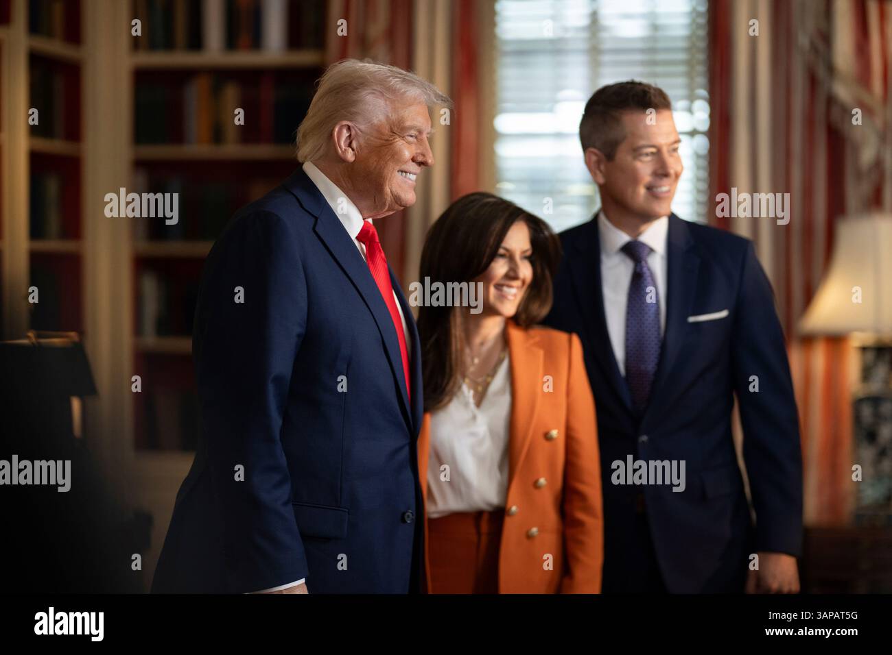 WASHINGTON DC, USA - 14 April 2025 - US President Donald Trump sits for ...