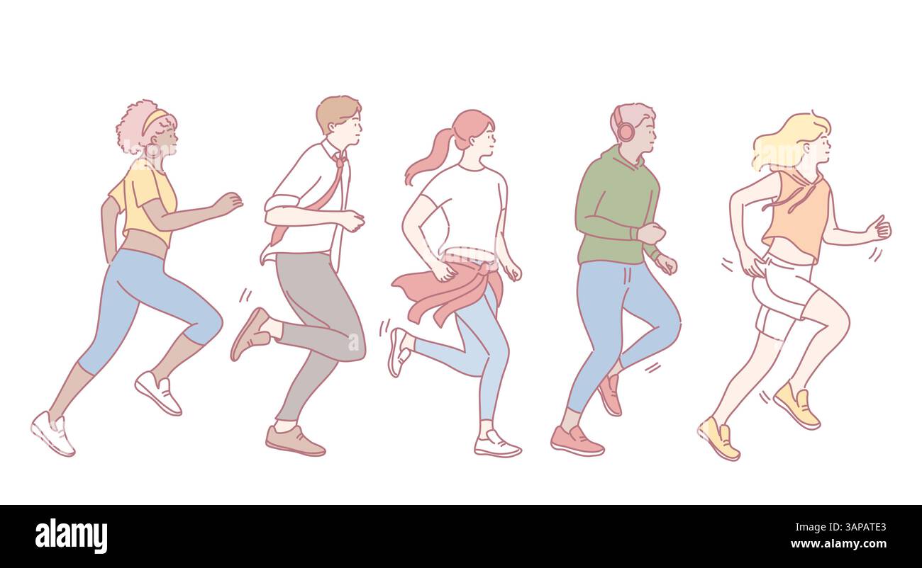 A colorful illustration of diverse people joyfully participating in a ...