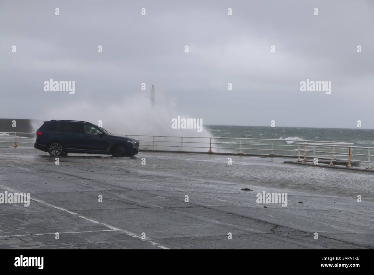 Aberystwyth Wales UK weather 16th April 2025, a stormy day on the west ...