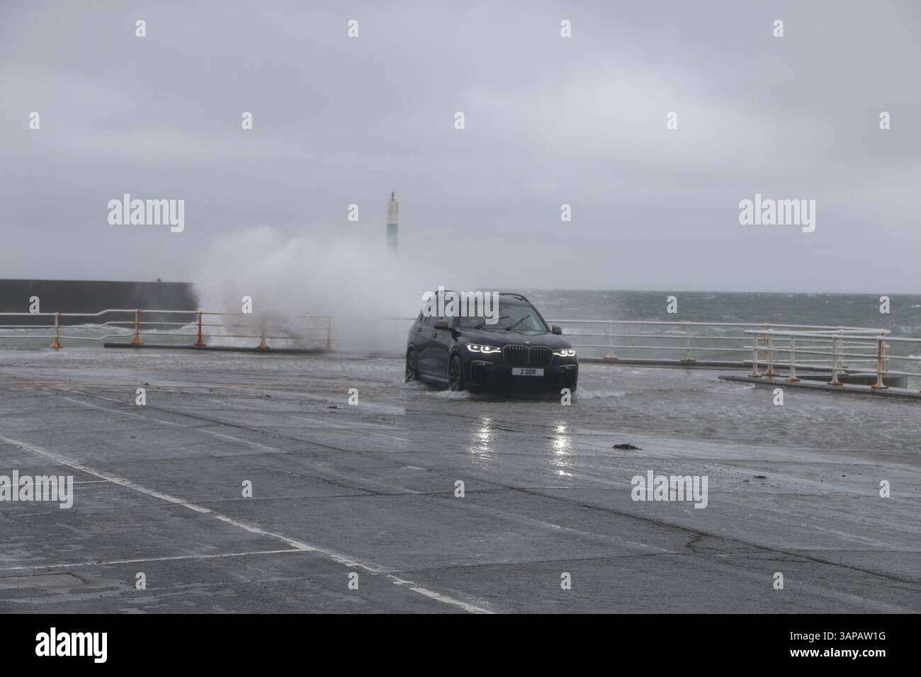 Aberystwyth Wales UK weather 16th April 2025, a stormy day on the west ...