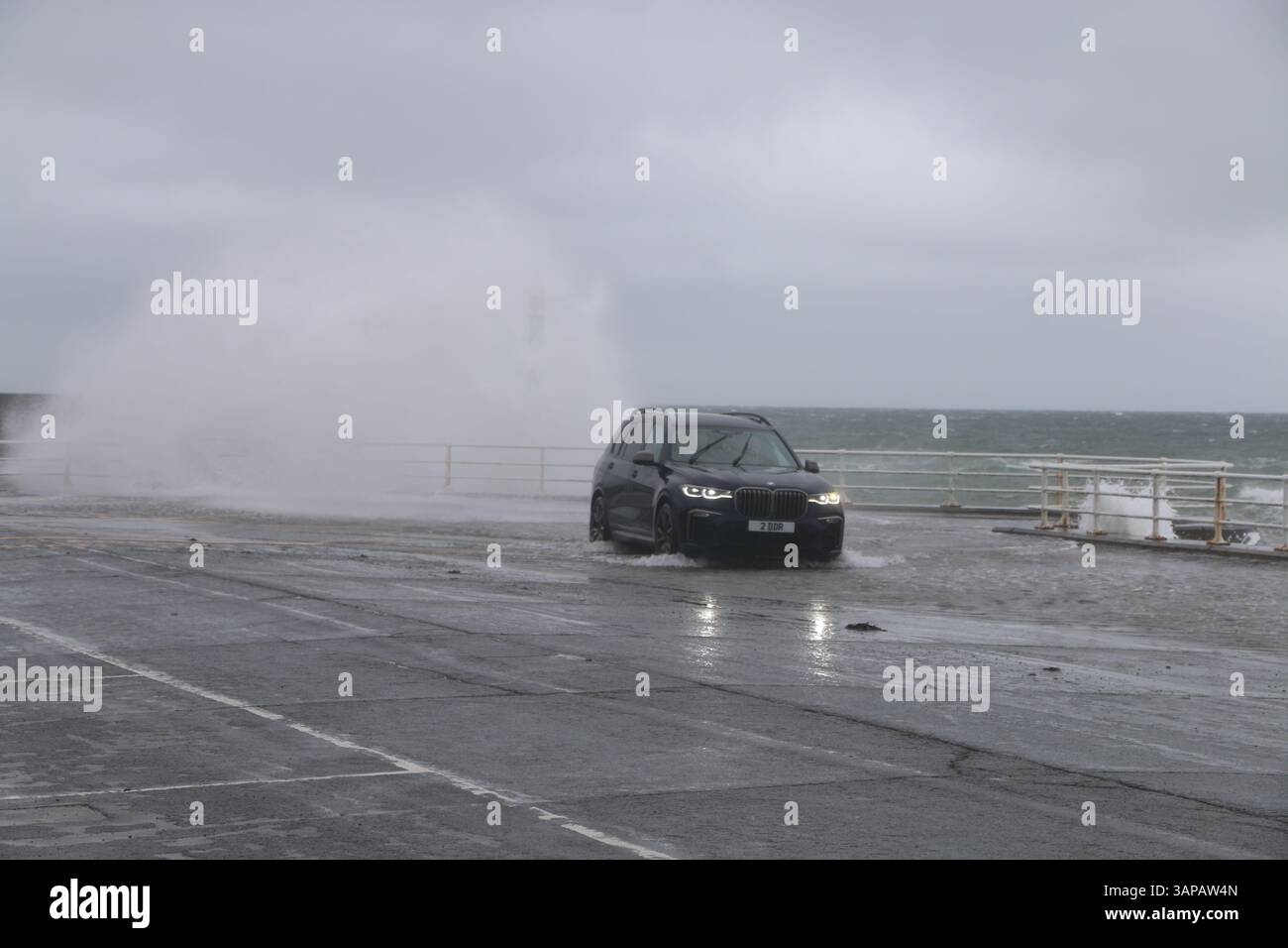 Aberystwyth Wales UK weather 16th April 2025, a stormy day on the west ...