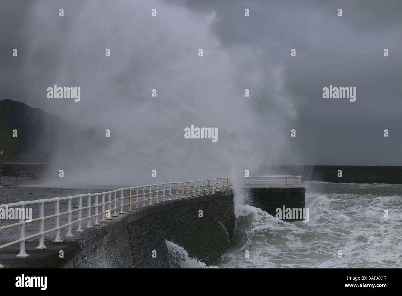 Aberystwyth Wales UK weather 16th April 2025, a stormy day on the west ...