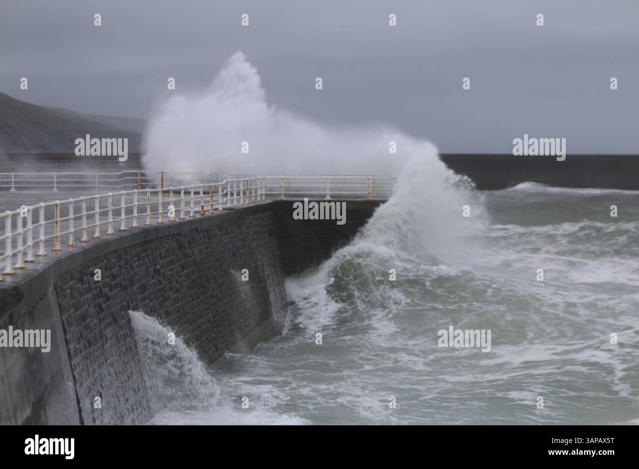 Aberystwyth Wales UK weather 16th April 2025, a stormy day on the west ...