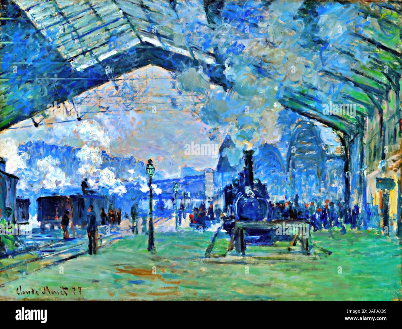 Railway station saint lazare Stock Vector Images - Alamy