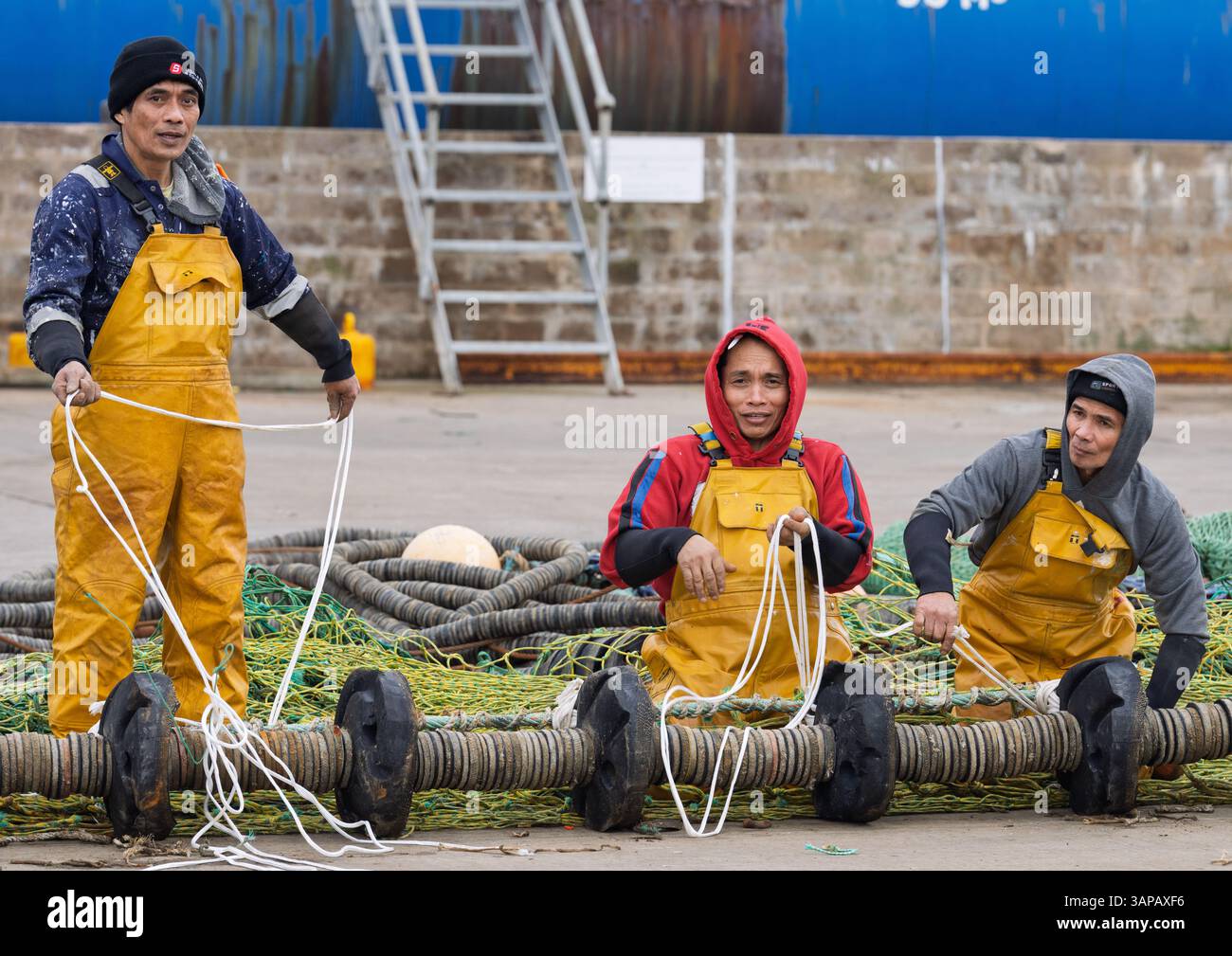 15 April 2025. Fraserburgh Harbour,Aberdeenshire,Scotland. This is ...