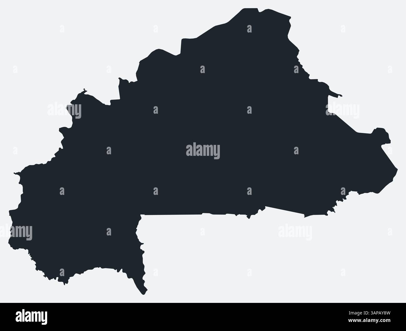 Burkina Faso map. Just a simple border map. Shape of the country. Flat blank Burkina Faso ...