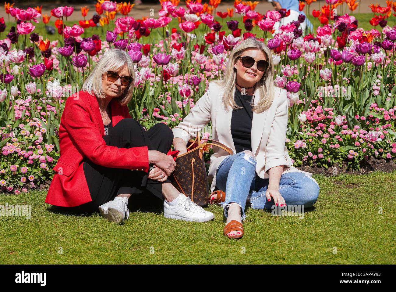 London UK 16 April 2025. People enjoy the display of a wide variety of ...