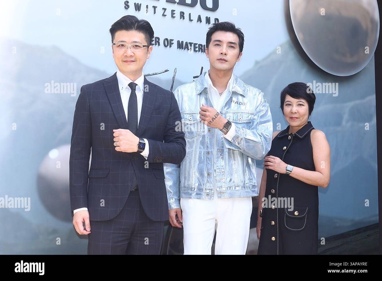 TAIPEI, CHINA - APRIL 16, 2025 - Taiwanese actor Mike He attends a ...