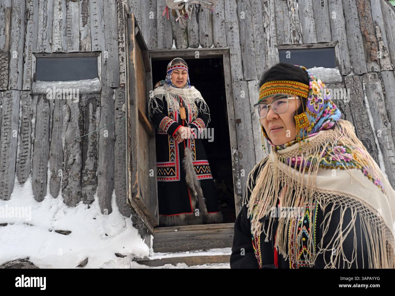 Russia. 12th Apr, 2025. Ethnographic complex "Taimyr Oikumene". Genre ...