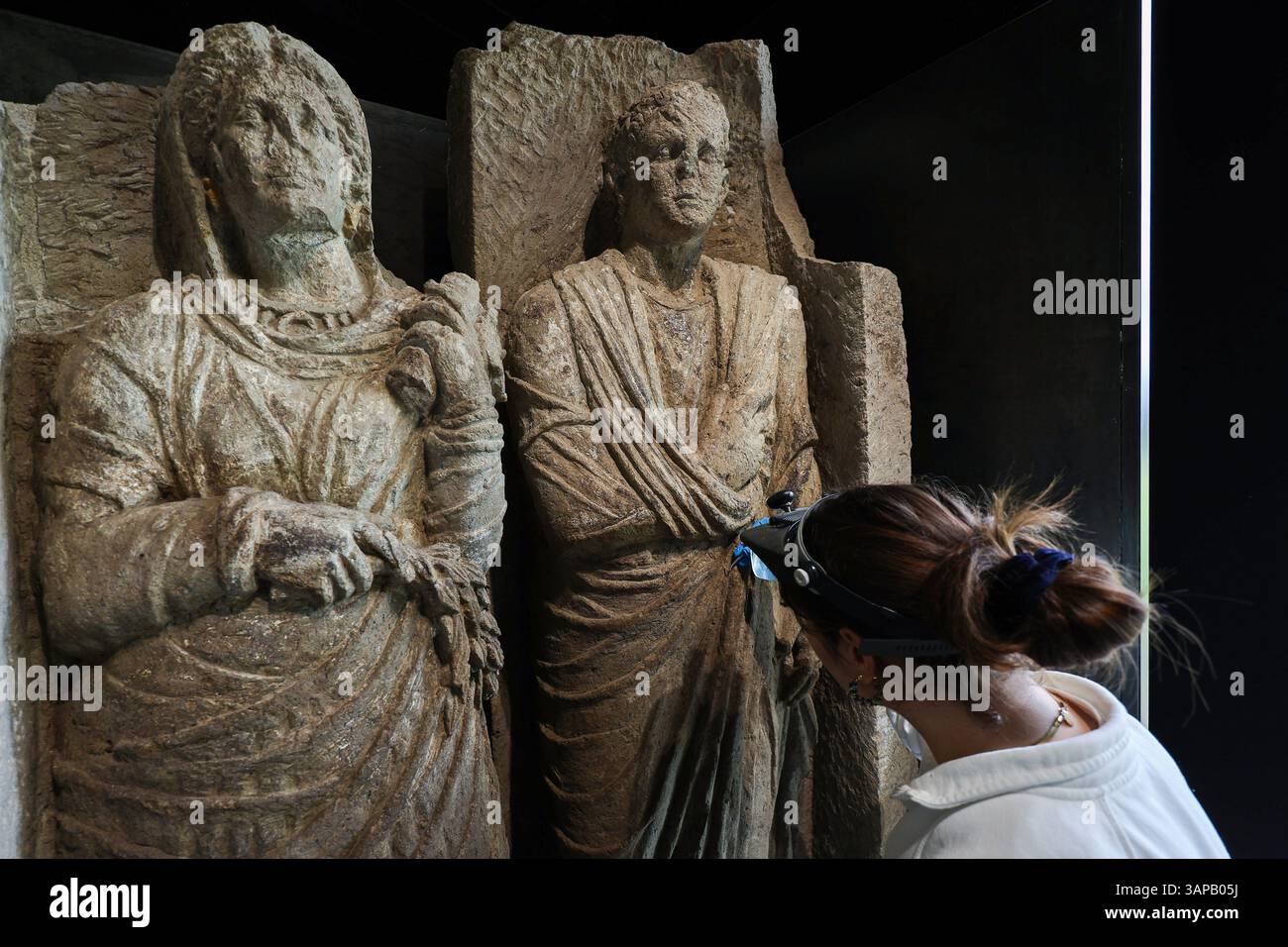 Pompeii, Italy, 16 April 2025. A view of the new exhibition Being a Woman in Ancient Pompeii ...