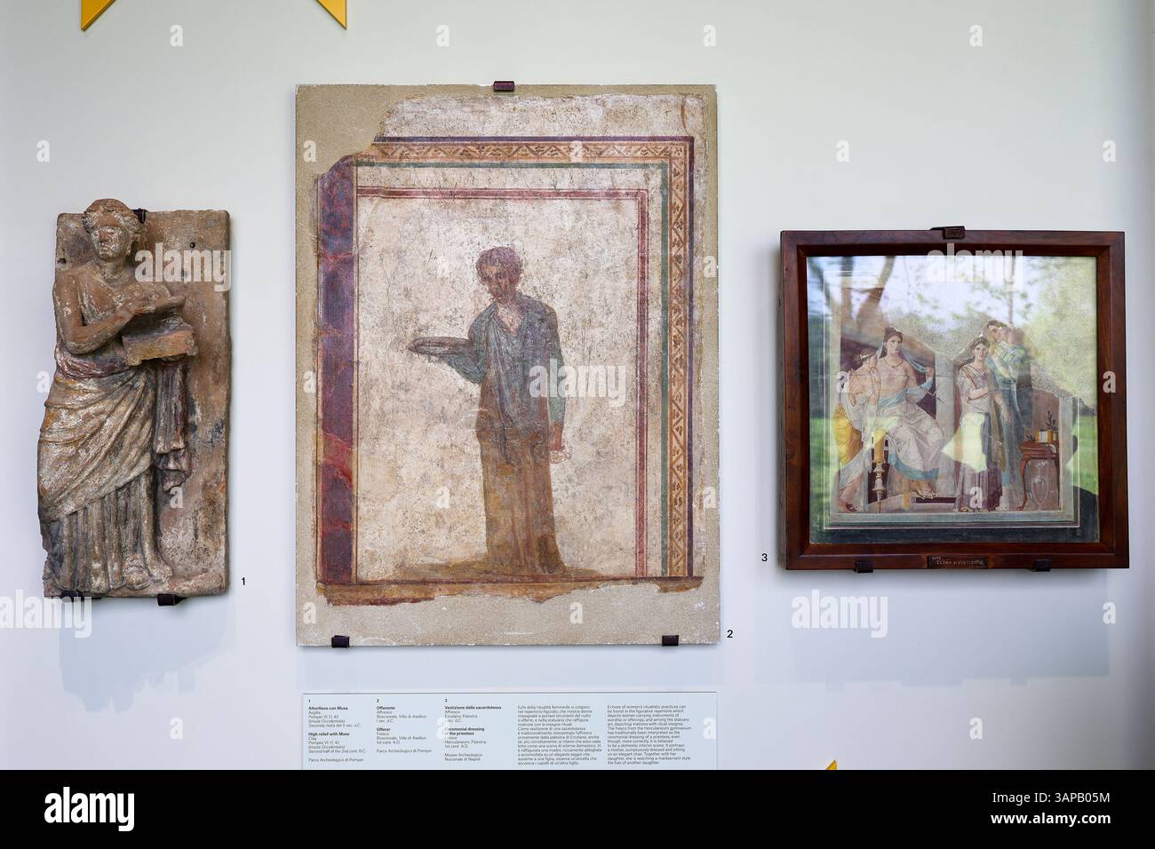 Pompeii, Italy, 16 April 2025. A view of the new exhibition Being a Woman in Ancient Pompeii ...