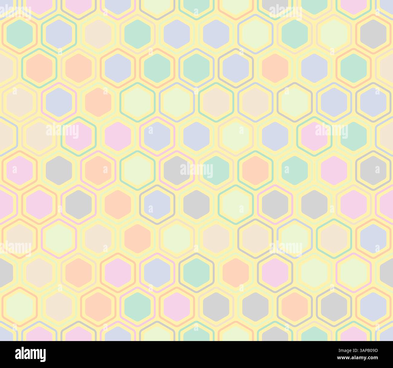 Background with Hexagon Pattern. Bold rounded hexagons mosaic pattern with inner solid cells ...